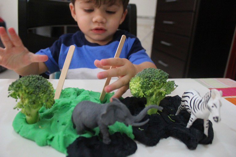 jungle playdough – Introducing the playdough to your toddler for a ...