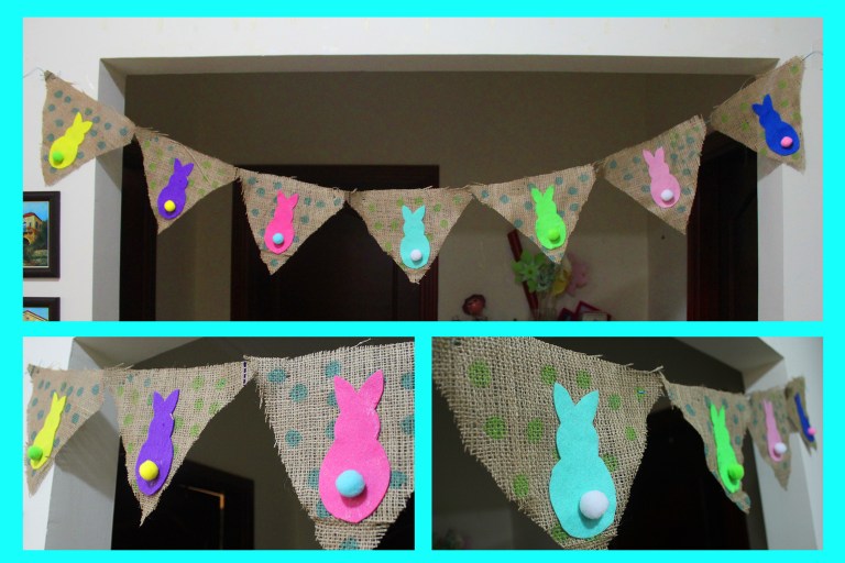 Easter bunny burlap bunting – Crafts for little hands | marmite et ponpon