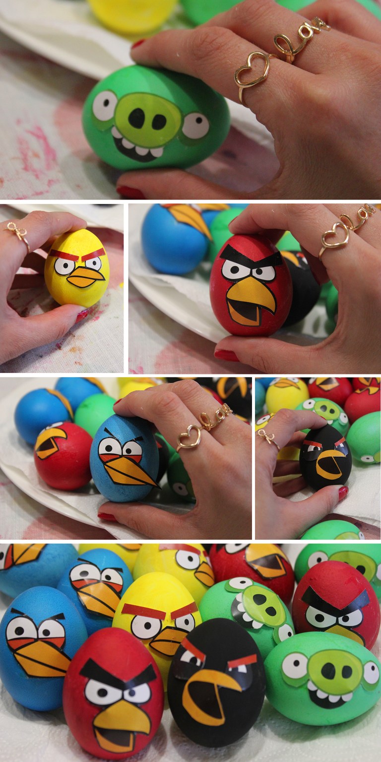 Angry birds Easter eggs – DIY | marmite et ponpon